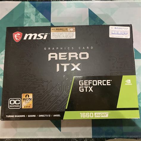 Msi Geforce Gtx 1660 Super Aero Itx Oc グラフィックボード・グラボ・ビデオカード