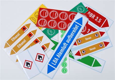 Kennzeichnung Für Industrie Und Betriebe Label Und Sign