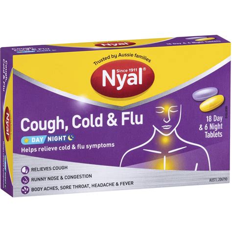 Nyal Tablets Cold And Flu 18 Day And 6 Night 24 Pack Woolworths