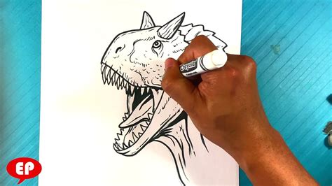 How To Draw Jurassic World Dinosaur Carnotaurus Easy Pictures To