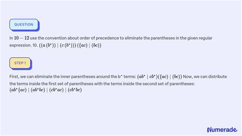 Solvedin 10 12 Use The Convention About Order Of Precedence To