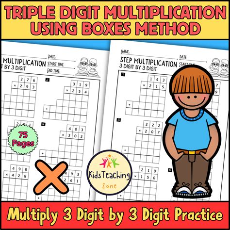 3 Digit By 3 Digit Multiplication Practice With And Without Regrouping