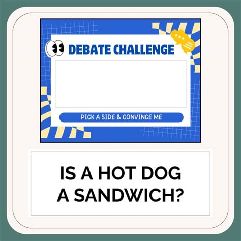 Debate Challenge Conversation Cart Or Passing Period Activity Tpt