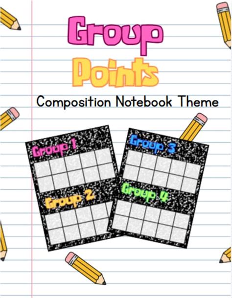 Group Points Chart Editable Composition Notebook Behavior Management