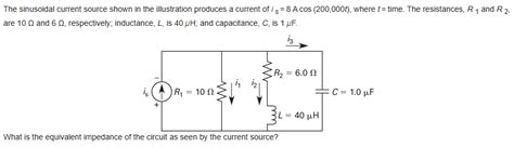 solved the sinusoidal current source shown in the