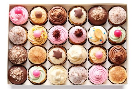 Premium Ai Image Cupcake Assortment In The Box Professional