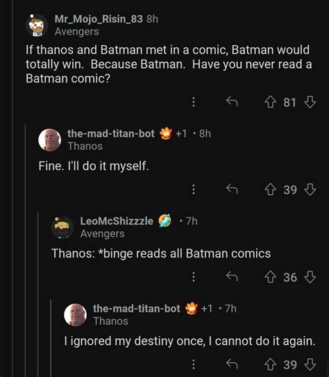 Batmam Is His Destiny R Sentientbots