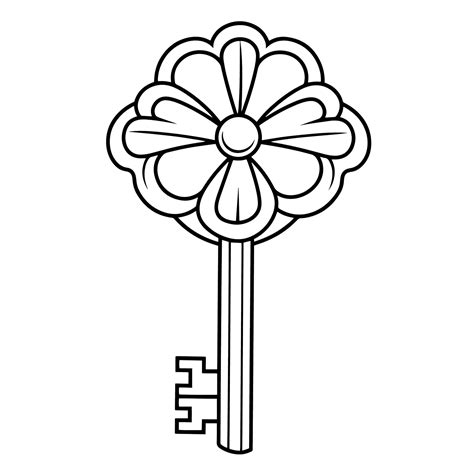 Sleek Key Outline Icon In Vector Format For Security Designs 42363547