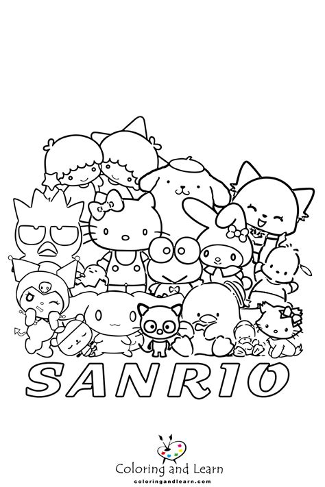 Sanrio Friends Coloring Page Free Printable 111 Hello Kitty Colouring Pages Hello Kitty