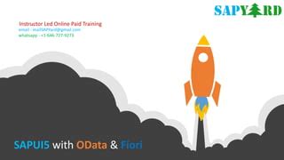 SAPUI With OData And SAP Fiori Course Content Pdf