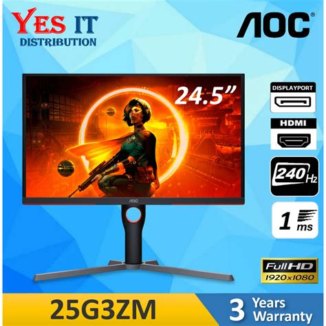 AOC G Z IPS Ms G ZM VA Ms Full HD X HZ Gaming Monitor HDMI
