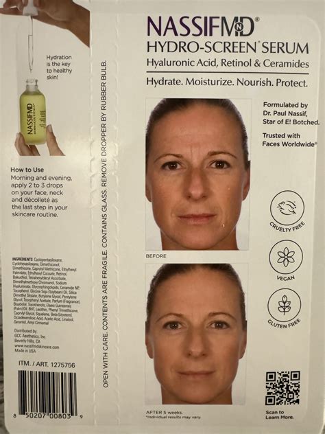 Nassif Md Hydro Screen Serum New Large 2 Oz