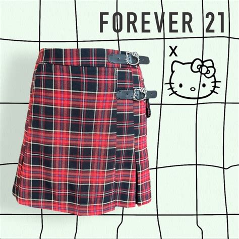Forever 21 Skirts Hello Kitty Plaid Mini Poshmark