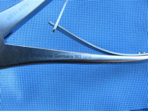 Used Germany Stainless Gsource Gs 666270 Ruskin Bone Rongeur 7 12 Curved 4mm Double Action