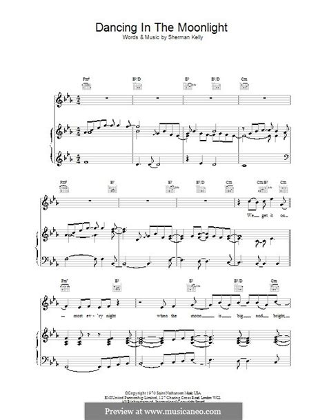 Dancing In The Moonlight Toploader By S Kelly Sheet Music On Musicaneo