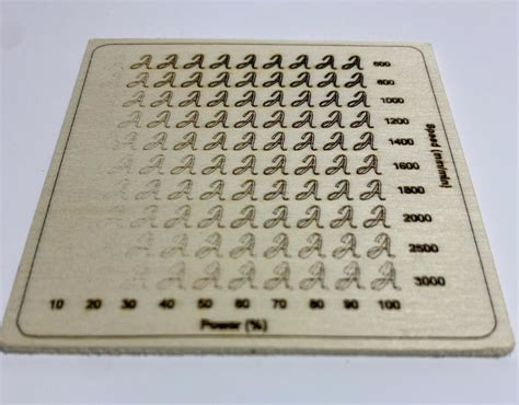 Laser Power Scale Test Pattern File For Lightburn Test Your Lasers