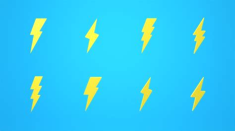 Lightning Bolt Symbols 3d Model Cgtrader