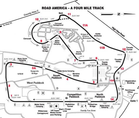 Road America Track Map Plan Road America Visit Race Track Tour Guide