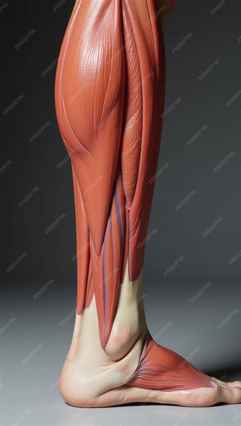 Detailed Depiction Of The Tibialis Anterior Muscles Within The Human
