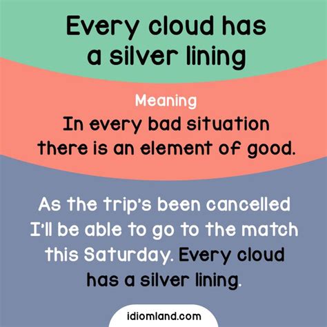 Idiom Of The Day Every Cloud Has A Silver Lining