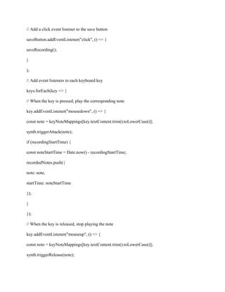 Things Wrong With My Code The Notes Do Not Play When I Press Down Pdf