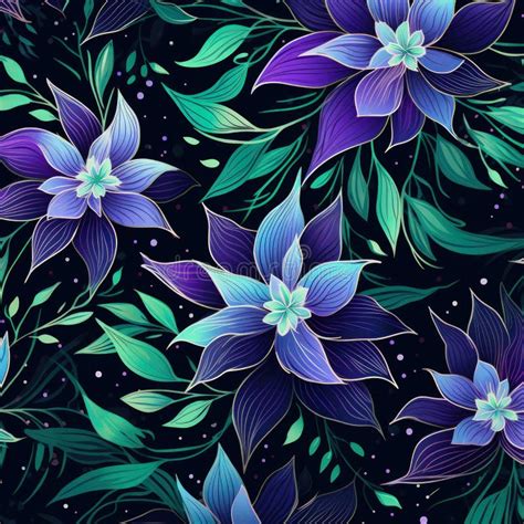 Colorful Background With An Ivy Supernova Pattern Stock Illustration