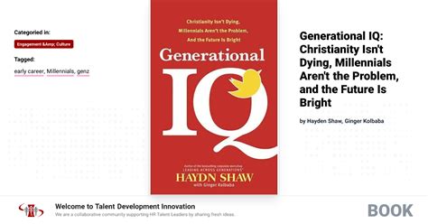 Book Generational Iq Christianity Isnt Dying Millennials Arent The