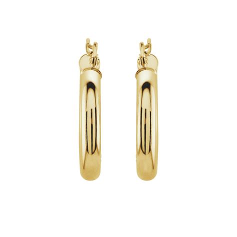 14k Yellow Gold Hoop Earrings Symmetry Inc