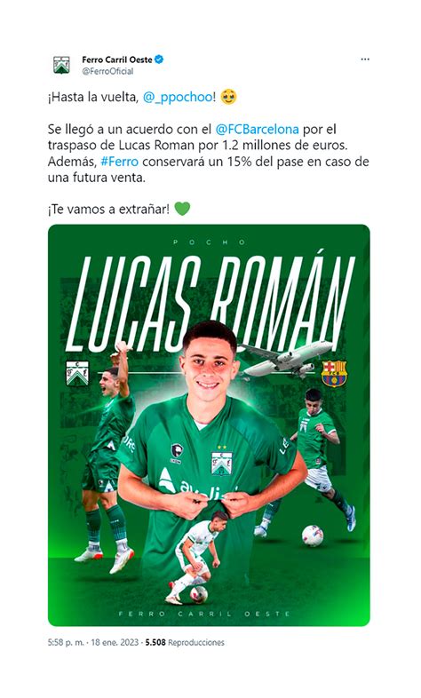 Barcelona Presentó A Pocho Román La Cifra Oficial Que Embolsó Ferro Y La Impactante Cláusula De