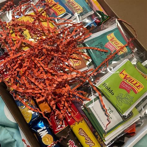 Peruvian Candy Box With Assortments Chocolates Cookies And Candies