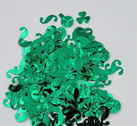 Vintage Sequins Assorted Green Sequins Assorted Vintage Sequins S