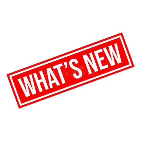 Whats New Letter Rubber Stamp Template Design Stock Vector
