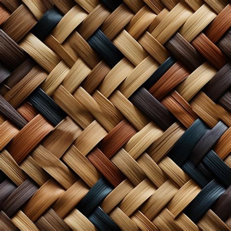Premium Photo Basket Weave Interlocking Woven Wallpaper Seamless Pattern Background Texture