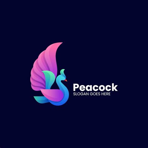 Premium Vector Vector Logo Illustration Peacock Gradient Colorful Style