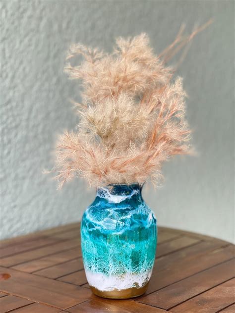 Beach Vase For Flowers Coastal Decor Beach House T Valentines