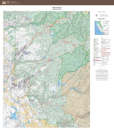 Stanislaus National Forest Map Mytopo Map Store