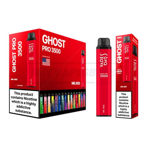 Vapes Bars Ghost Pro 3500 Mr Red 10 Pack Buy Vapes Bulk