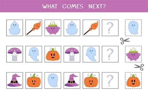 premium vector find the next object in the row vector worksheet