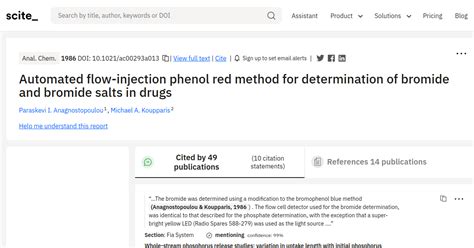 Citation Report Automated Flow Injection Phenol Red Method For