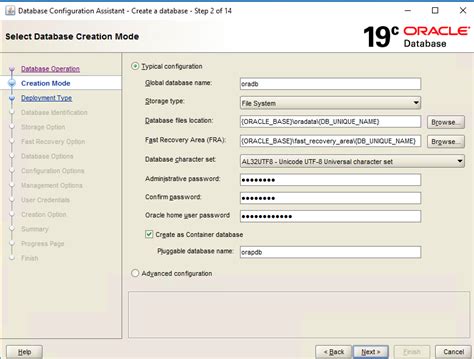 Container Database Creation In 19c Dba