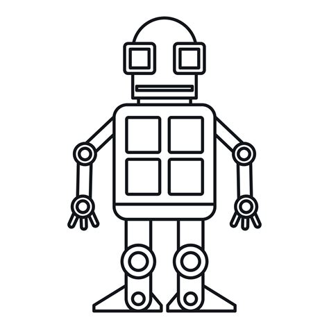 Android Robot Icon Outline Style 15041496 Vector Art At Vecteezy