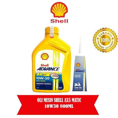 Shell Ax5 Matic 10w30 Oli Mesin Motor Matic 800ml Pcx Vario Beat Mio Lazada Indonesia