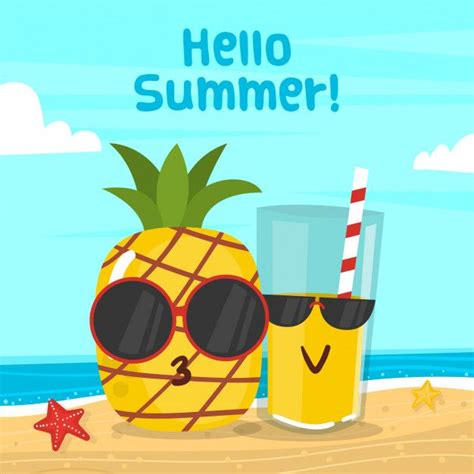 Premium Vector Hello Summer Hello Summer Presentation Template