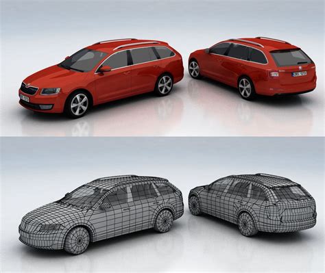 Skoda Octavia 3 Combi 3d Model 99 Fbx Max Free3d