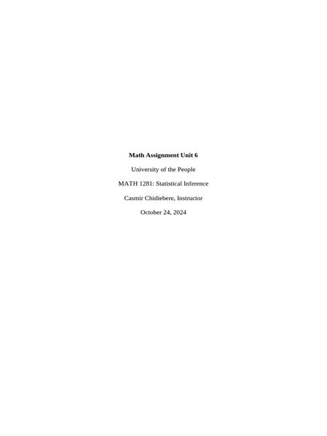 math assignment unit 7 math 1281 lj wk 7 pdf statistical theory