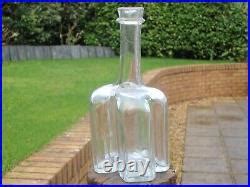 Antique Early Georgian Glass Rare Cruciform Decanter Serving Bottle C