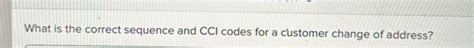What Is The Correct Sequence And Cci Codes Studyx
