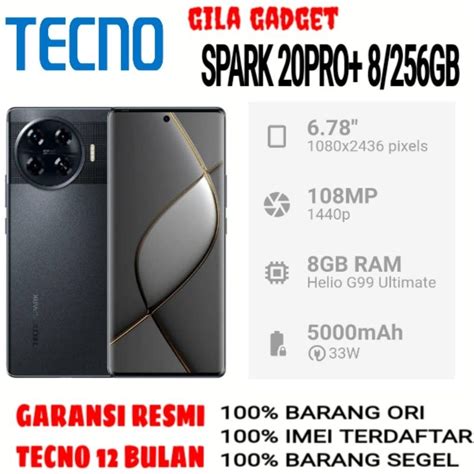 Jual Tecno Spark Pro Gb Garansi Resmi Shopee Indonesia