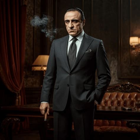Italian Mob Men Serious Man And Grey Suit Italian Mafia Royalty Free