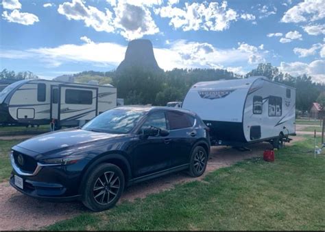 My Setup 2018 Mazda Cx 5 25l Pulling A 21ft Wildwood Did A 55day 9345mile Trip Got An Avg Of